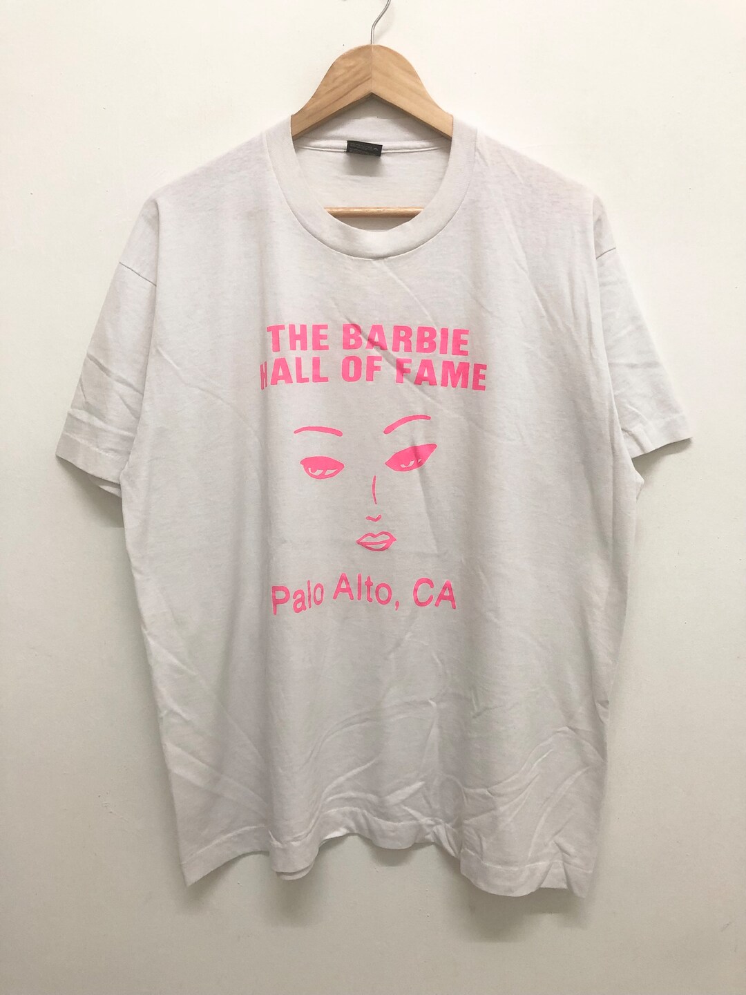 Vintage 90s THE BARBIE Hall of Fame Promo Tee Rare Pink Rave Graphical ...