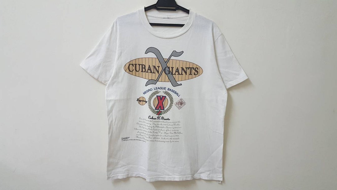 Vintage 90s 1992 CUBAN X GIANTS Negro League Baseball Historical Script ...