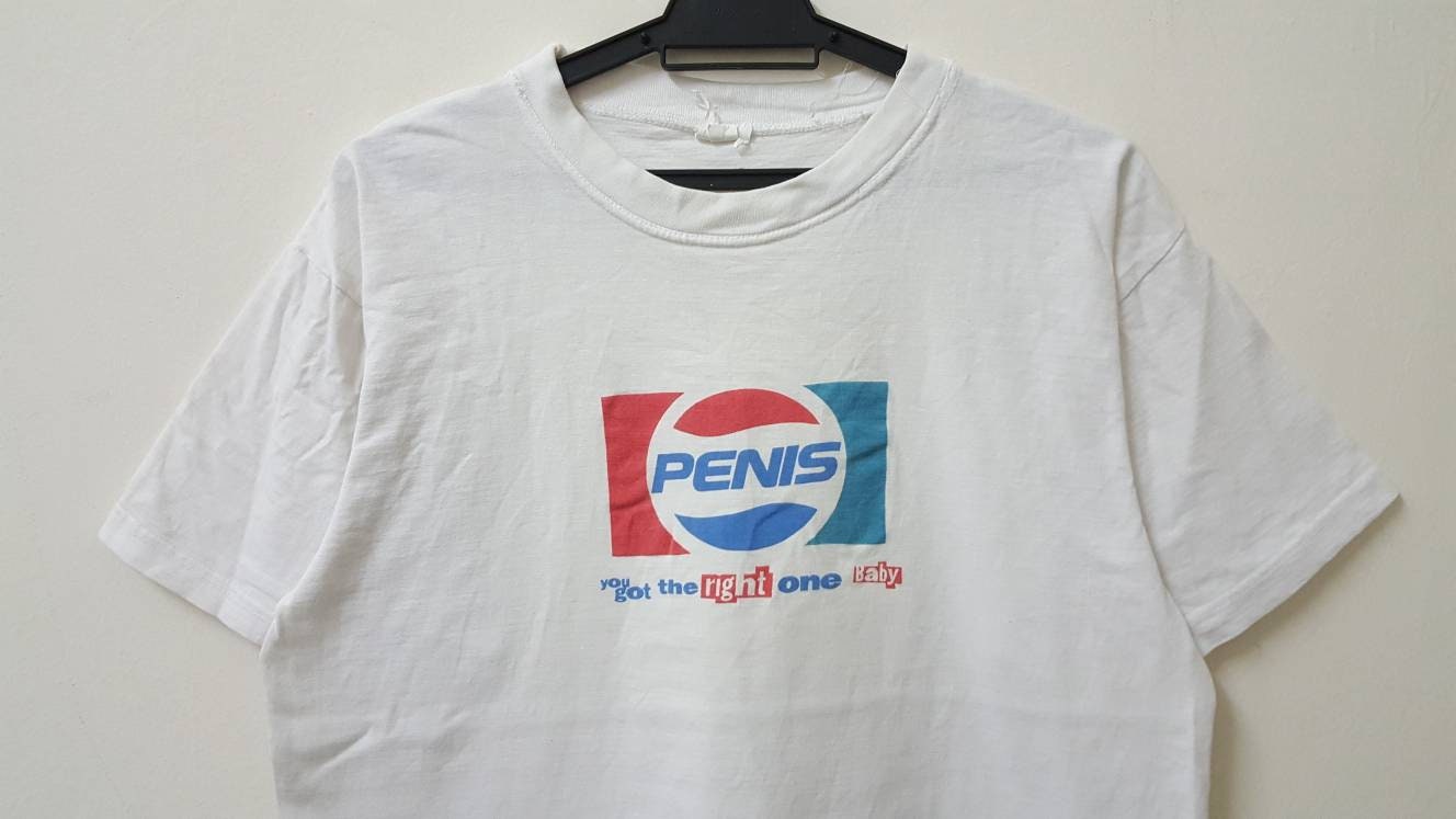Vintage 90s Pepsi Diet Parody Adult Sex Humor Joke Logo You Got The