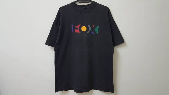 Vintage 90s FOX box colour logo rare logo single stit… - Gem