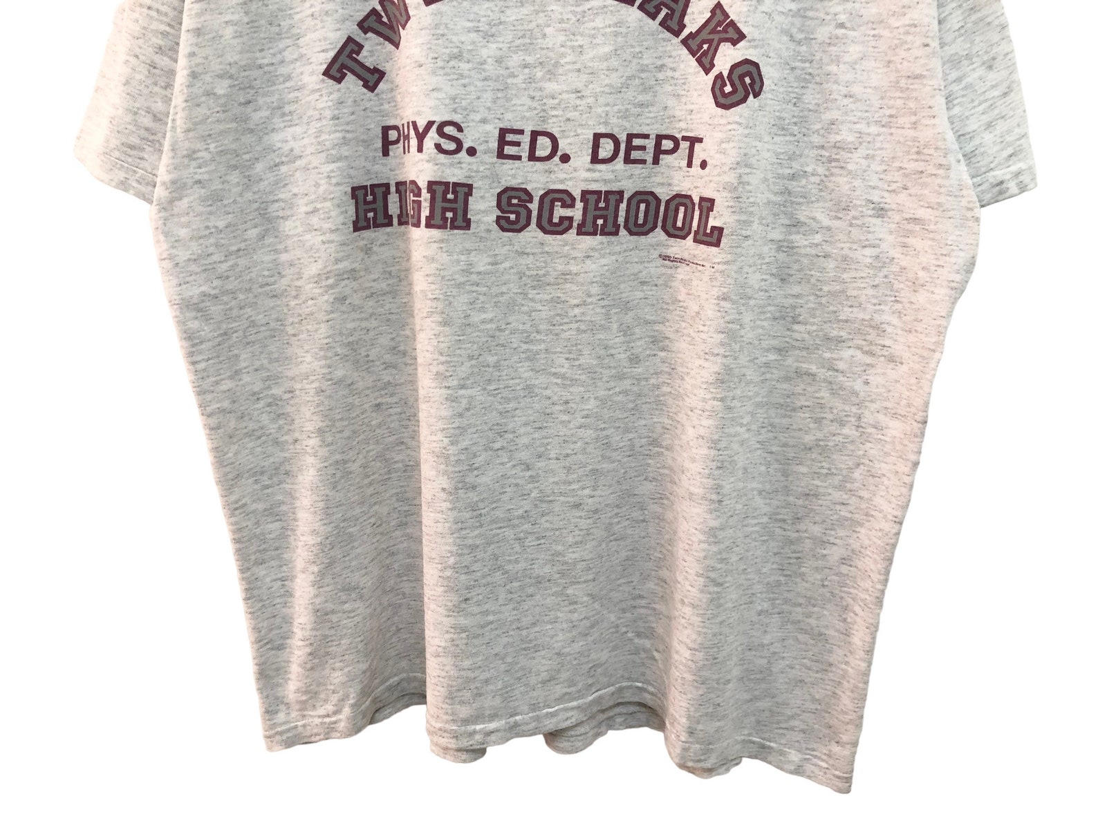 Vintage 90s 1990 TWIN PEAKS Phys. Ed. Dept. High School Gym Tee Promo ...