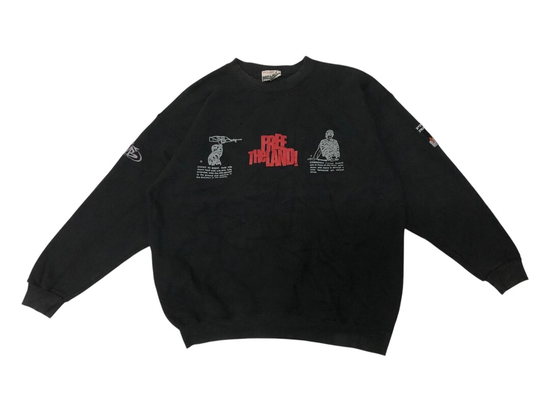 Vintage 90s PNB NATION CLOTHING Free the Land Military Body Commence ...