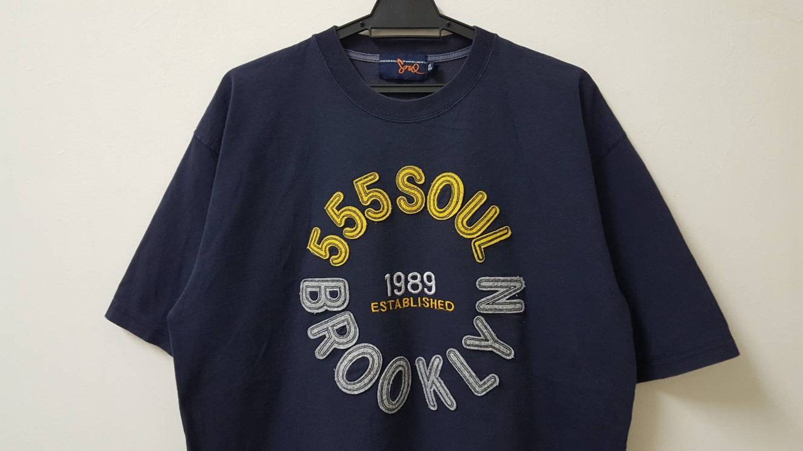 Vintage Triple Five Soul 555 Brooklyn Nyc Big Patch Spell Out ...
