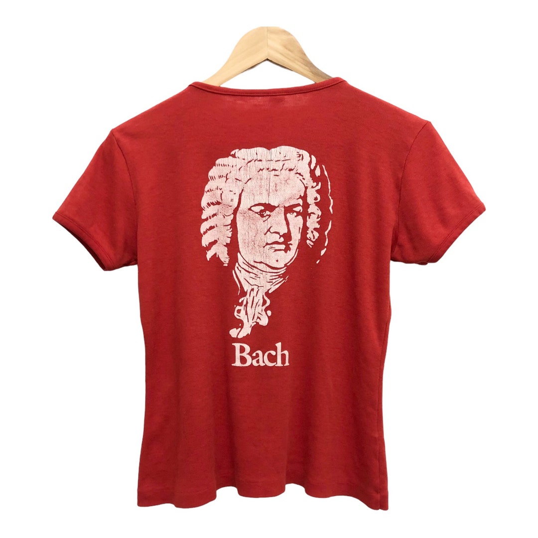 Vintage 70s JOHANN SEBASTIAN BACH Potrait Tee Ernest Chang Piano Studio ...