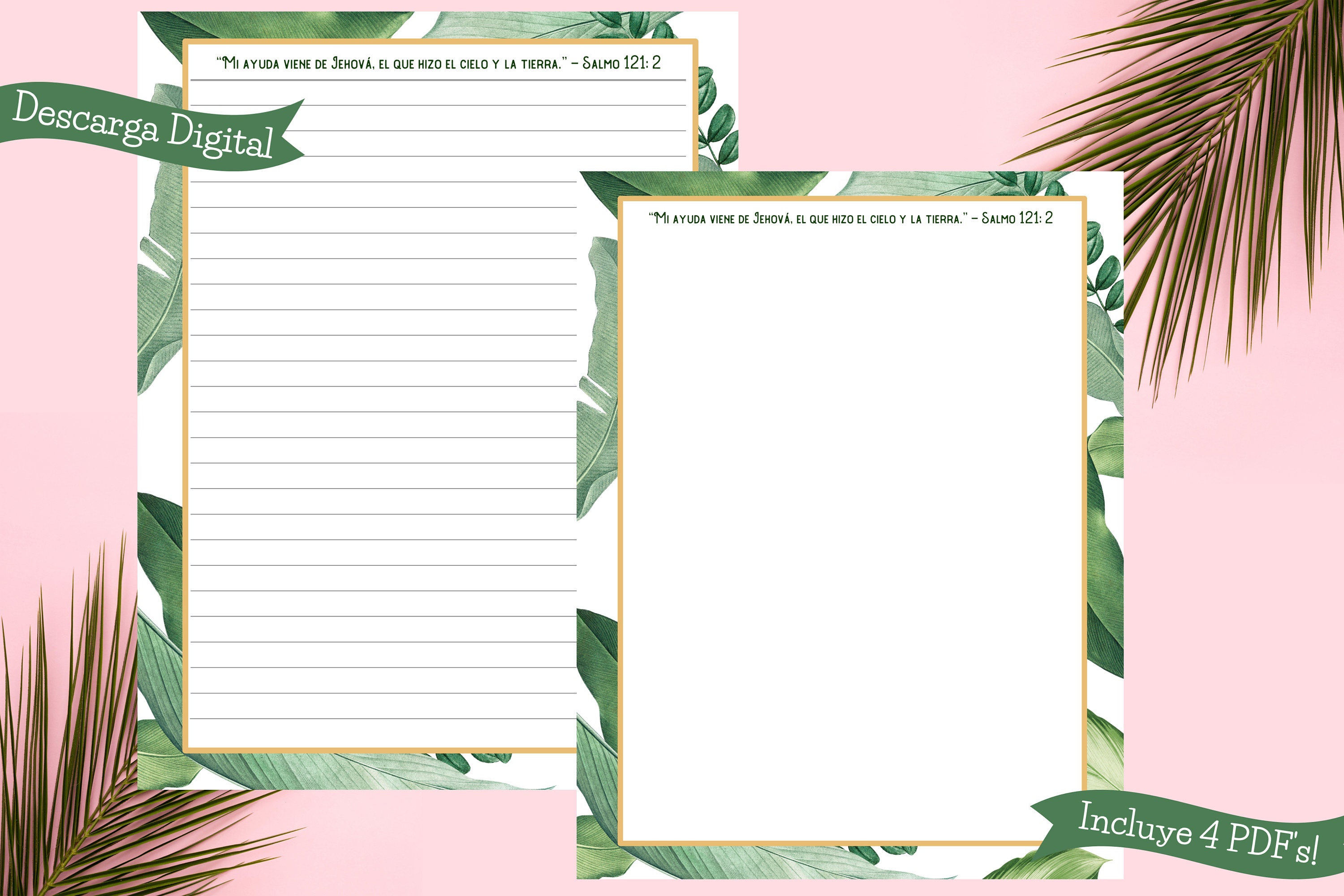 JW Letter Writing Paper spanish Descarga Digital Salmo Etsy