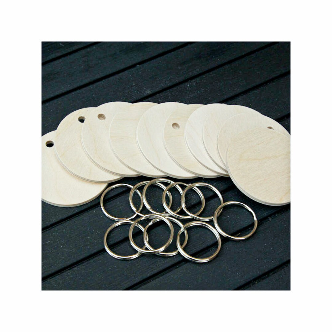 10 Sycamore Round Key Fob Pyrography Blank, Hand Made From the Finest ...