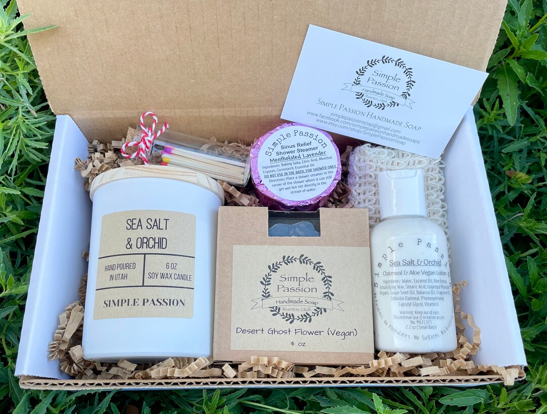 Modern Floral Pamper Gift Box Vegan Relaxation Gift - Etsy