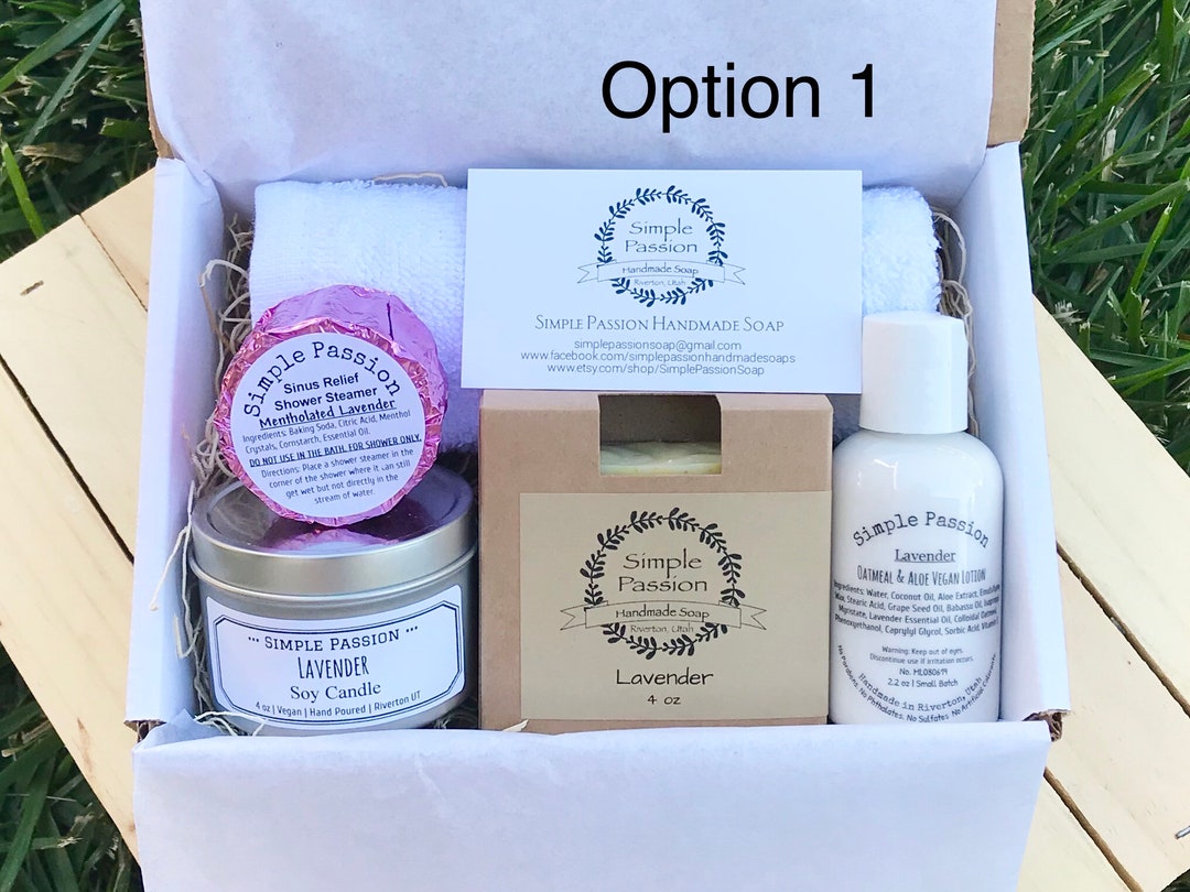 Lavender Pamper Spa Gift Box Vegan Spa Gift Option Get Well Spa Gift ...