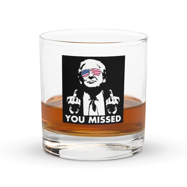 Trump You Missed Glass - Etsy