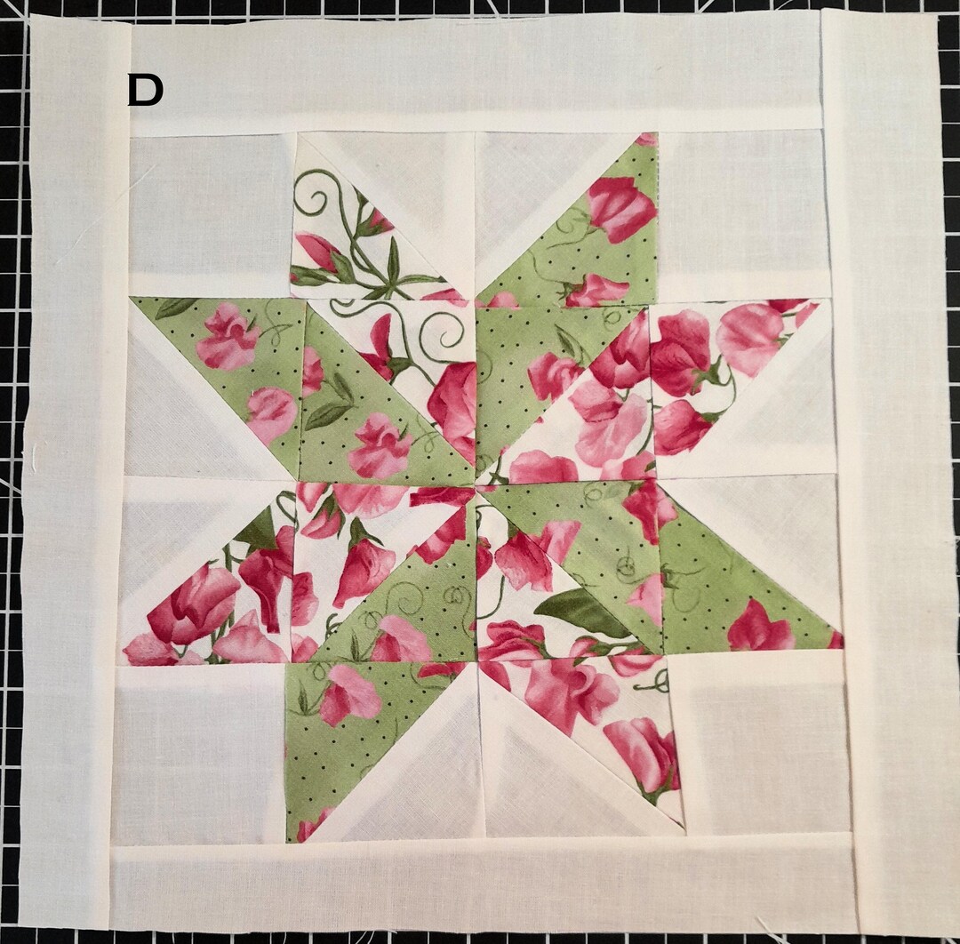 Handmade Star Quilt Block 12x12 Patchwork Quilt Robert Kaufman Fabric ...