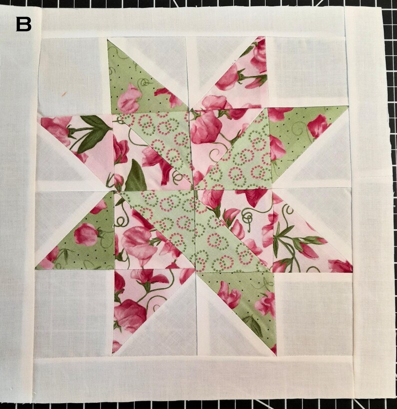 Handmade Scrappy Star Quilt Block 12x12 Patchwork Quilt Sawtooth Star ...