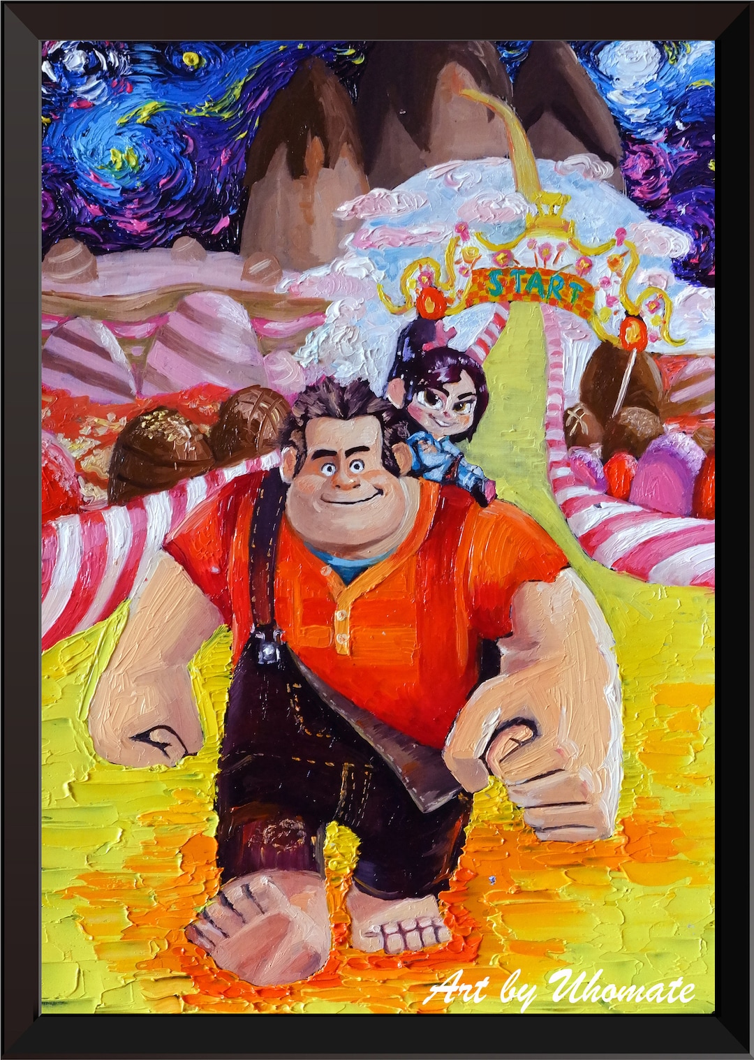 Wreck-it Ralph Posters Vincent Van Gogh Starry Night Inspired Canvas ...