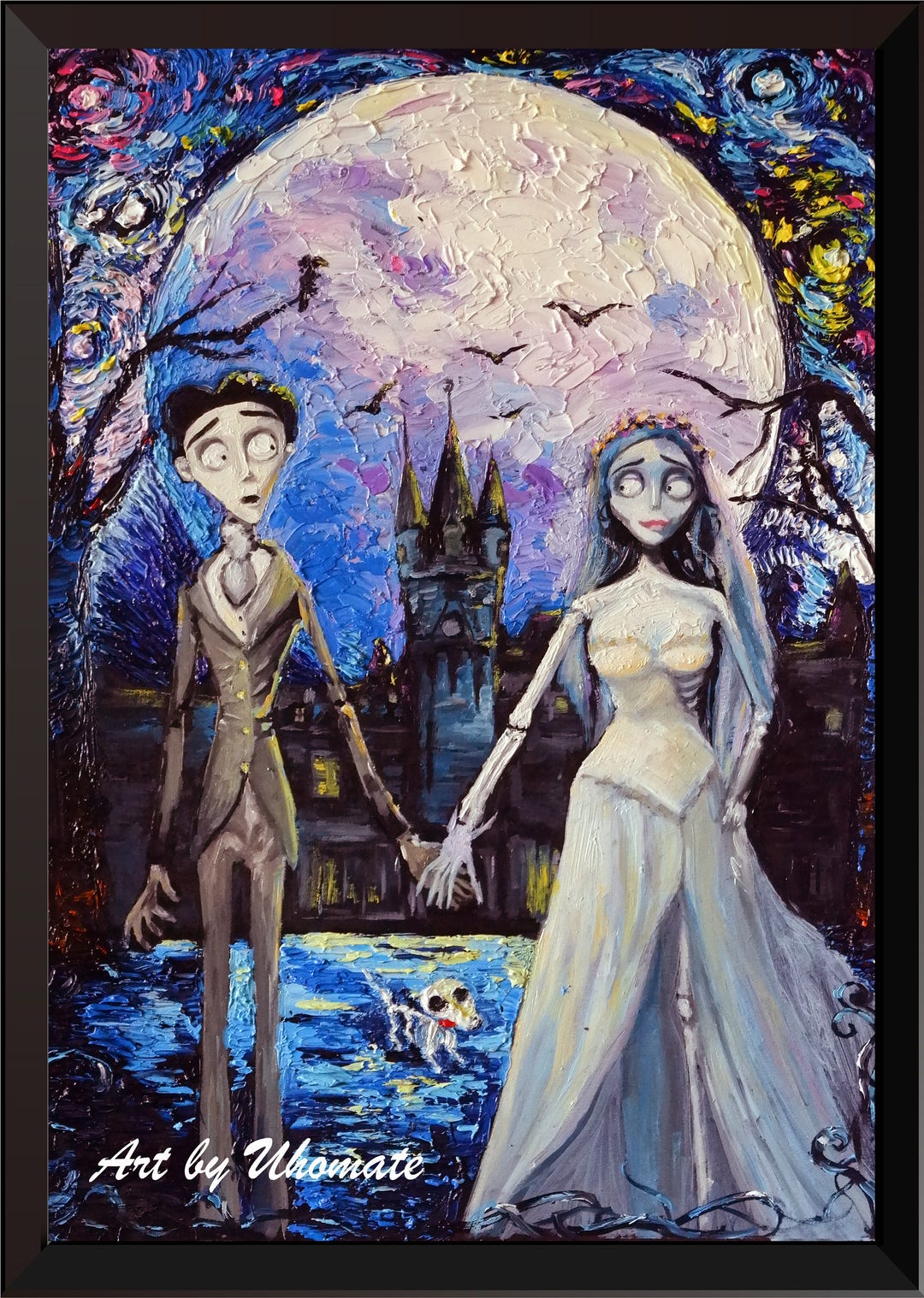Corpse Bride Victor and Emily Vincent Van Gogh Starry Night Inspired ...