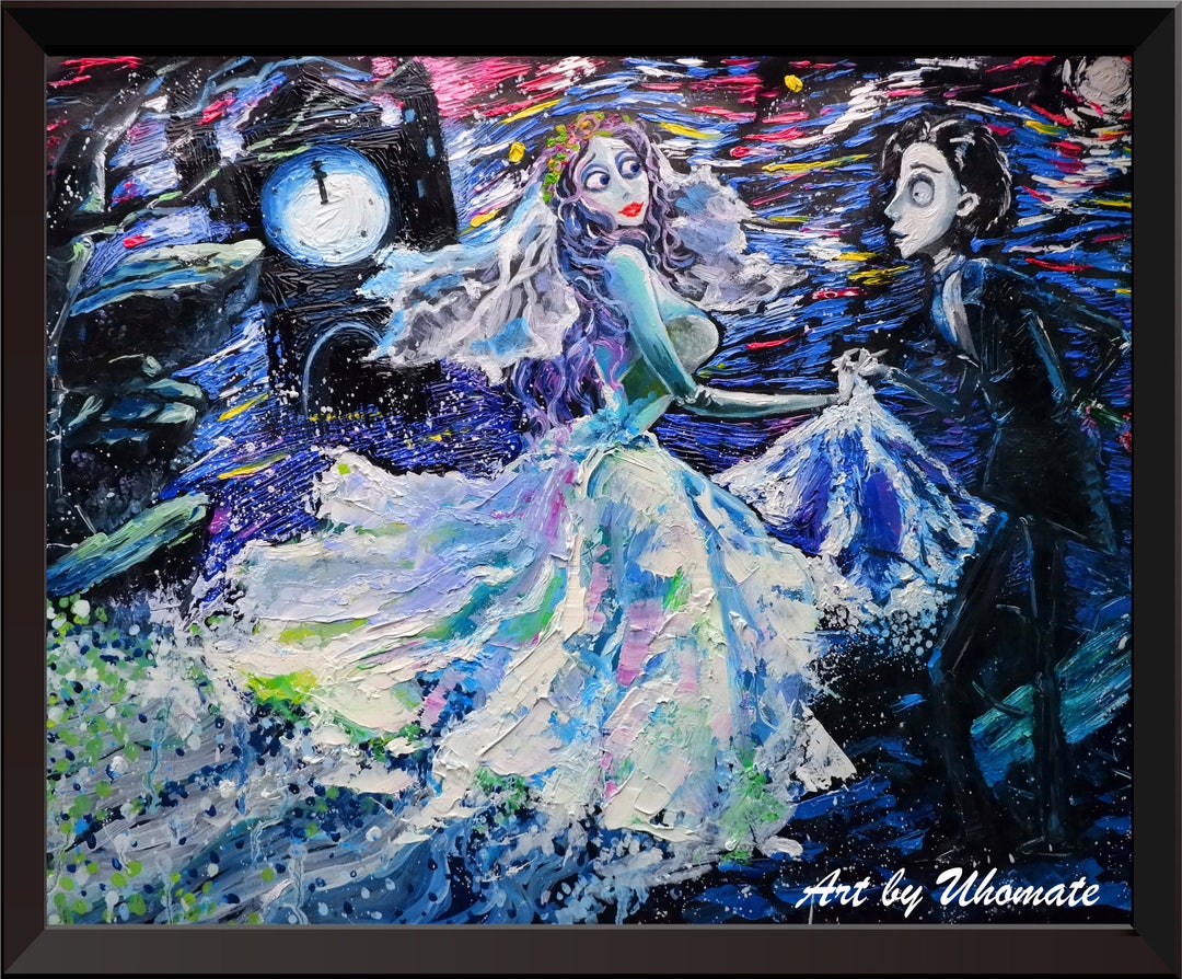 Corpse Bride Canvas Art: Starry Night Inspired Nursery Decor - Etsy