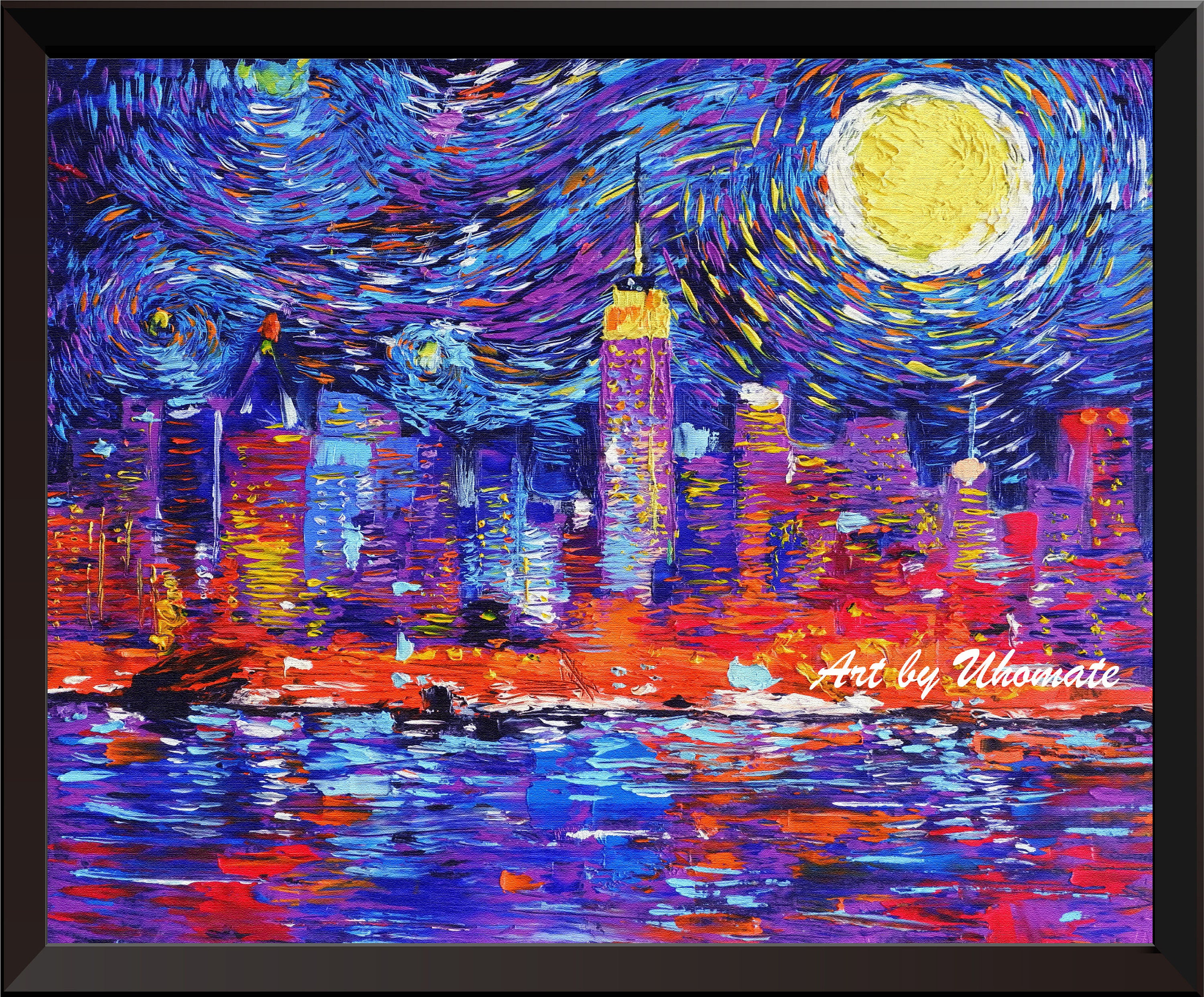 Vincent Van Gogh Starry Night Posters New York City Skyline - Etsy