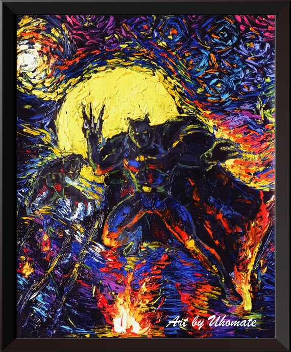 Vincent Van Gogh Starry Night Posters the Minions Black | Etsy