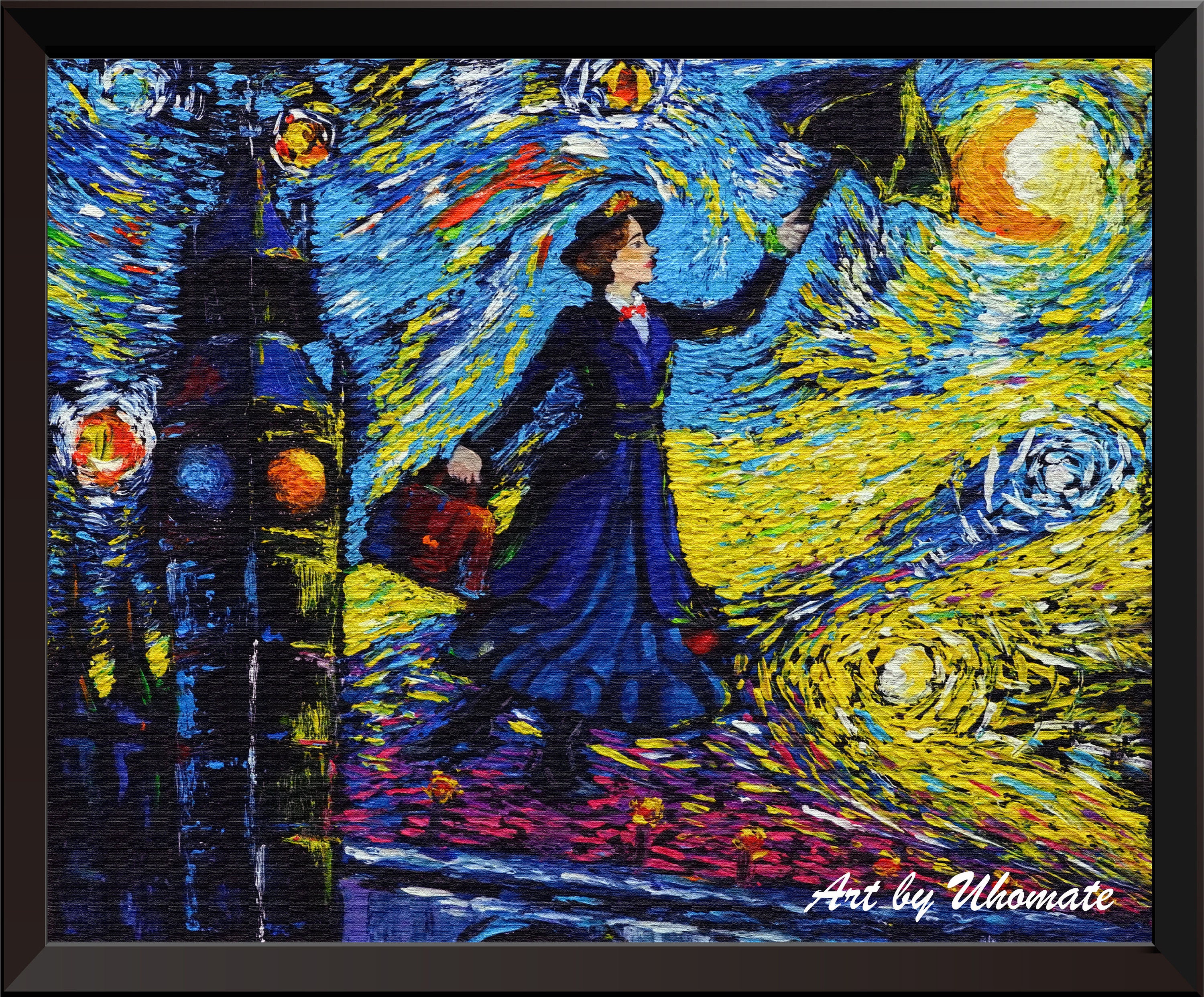 Vincent Van Gogh Starry Night Posters Mary Poppins Canvas Wall - Etsy UK