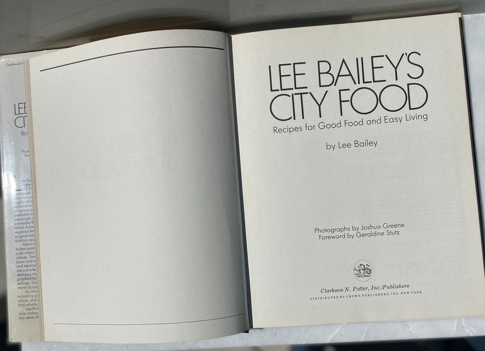 Lee Bailey's City Food - Recipes for Good Good and Easy Living ...