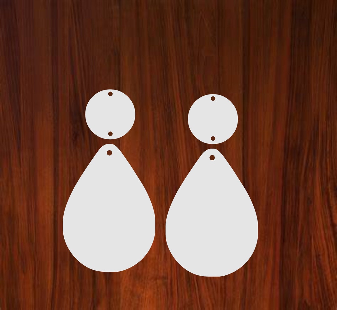 10 Sets of Circle Teardrop Dangle Earring Blanks for Sublimation Mdf ...