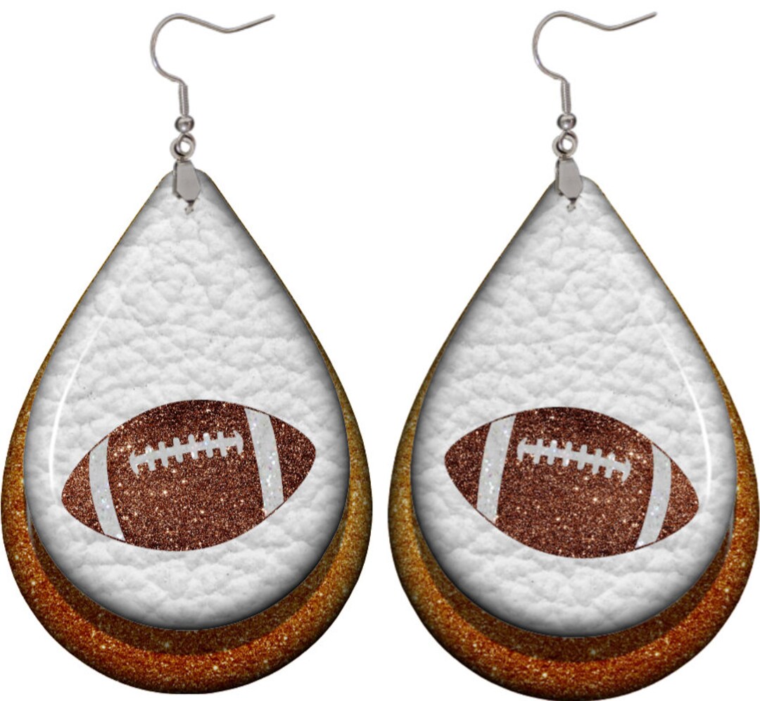3D Orange Football Teardrop Earring Sublimation Design - Etsy