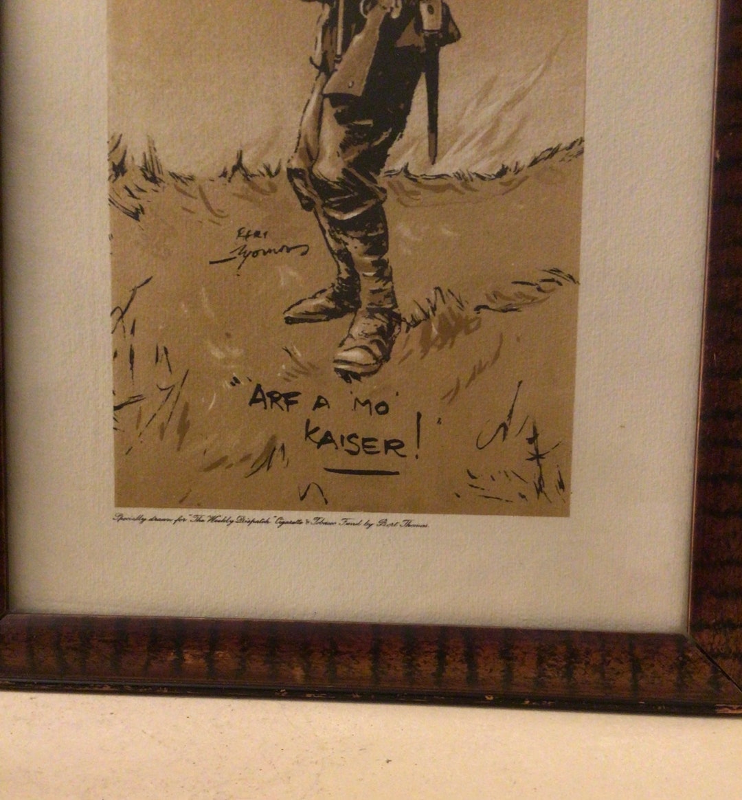 Bert Thomas Weekly Dispatch Drawing Print WWI arf A Mo Kaiser - Etsy