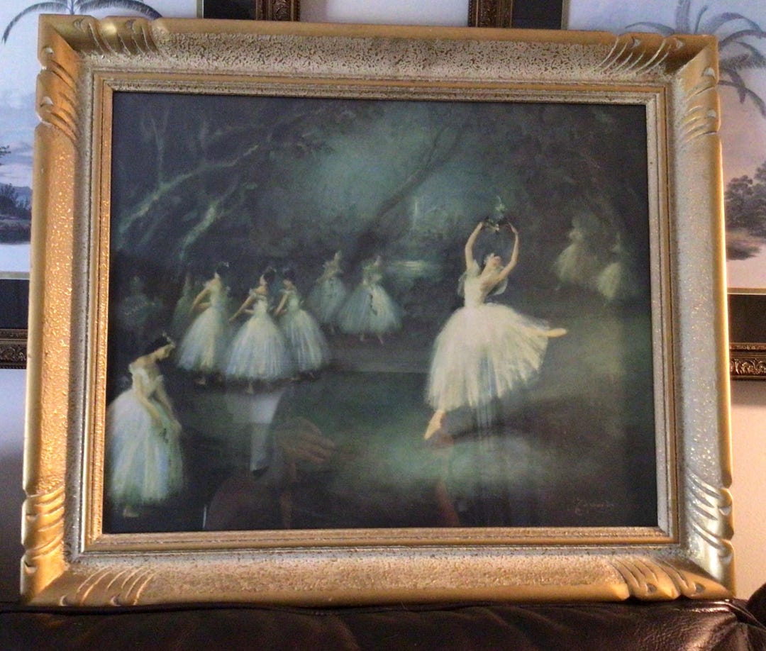 Framed Carlotta Edwards Ballet Dancers Print Giselle Act II - Etsy