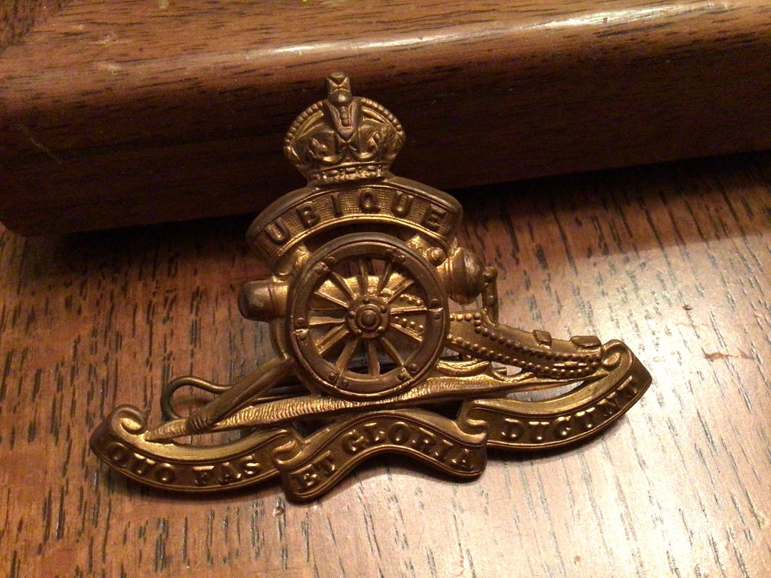 Canadian Artillery Cap Badge King Crown - Etsy