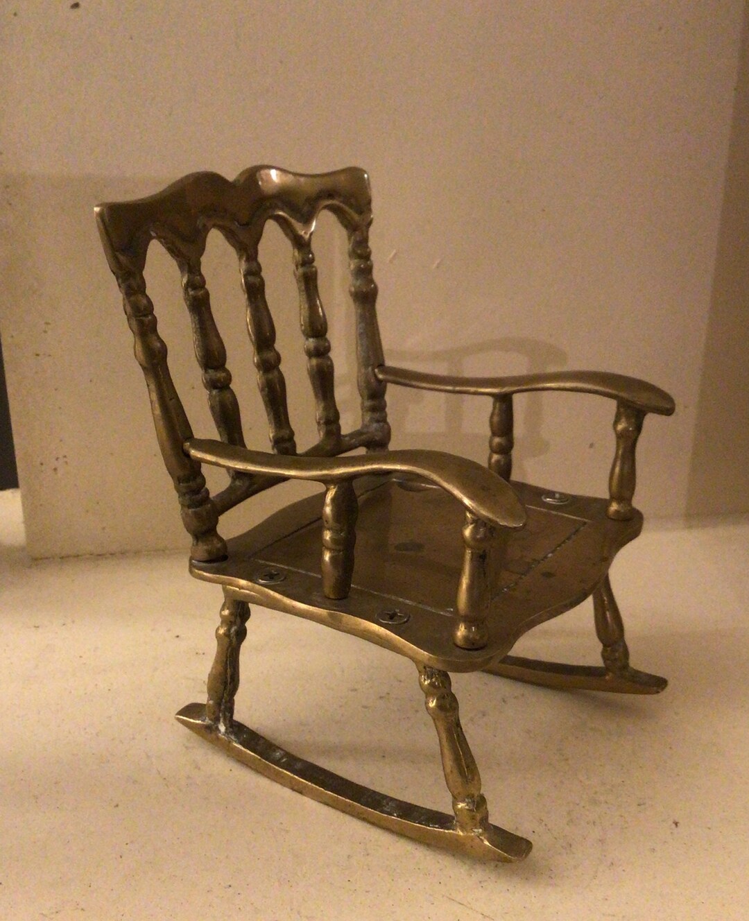 Solid Brass Doll Size Rocking Chair - Etsy