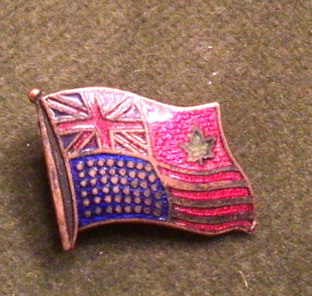 USA Canada Friendship Pin 1940’s Era - Etsy