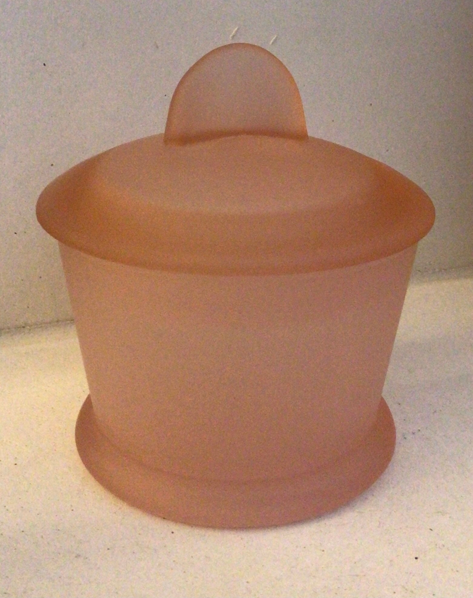 Umbra Pink Satin Glass Dresser Vanity Jar or Trinket Dish - Etsy