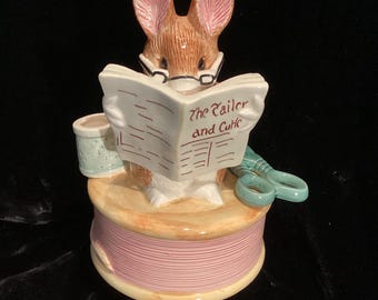 1977 Schmid the Tailor of Gloucester Music Box- Vintage Porcelain ...