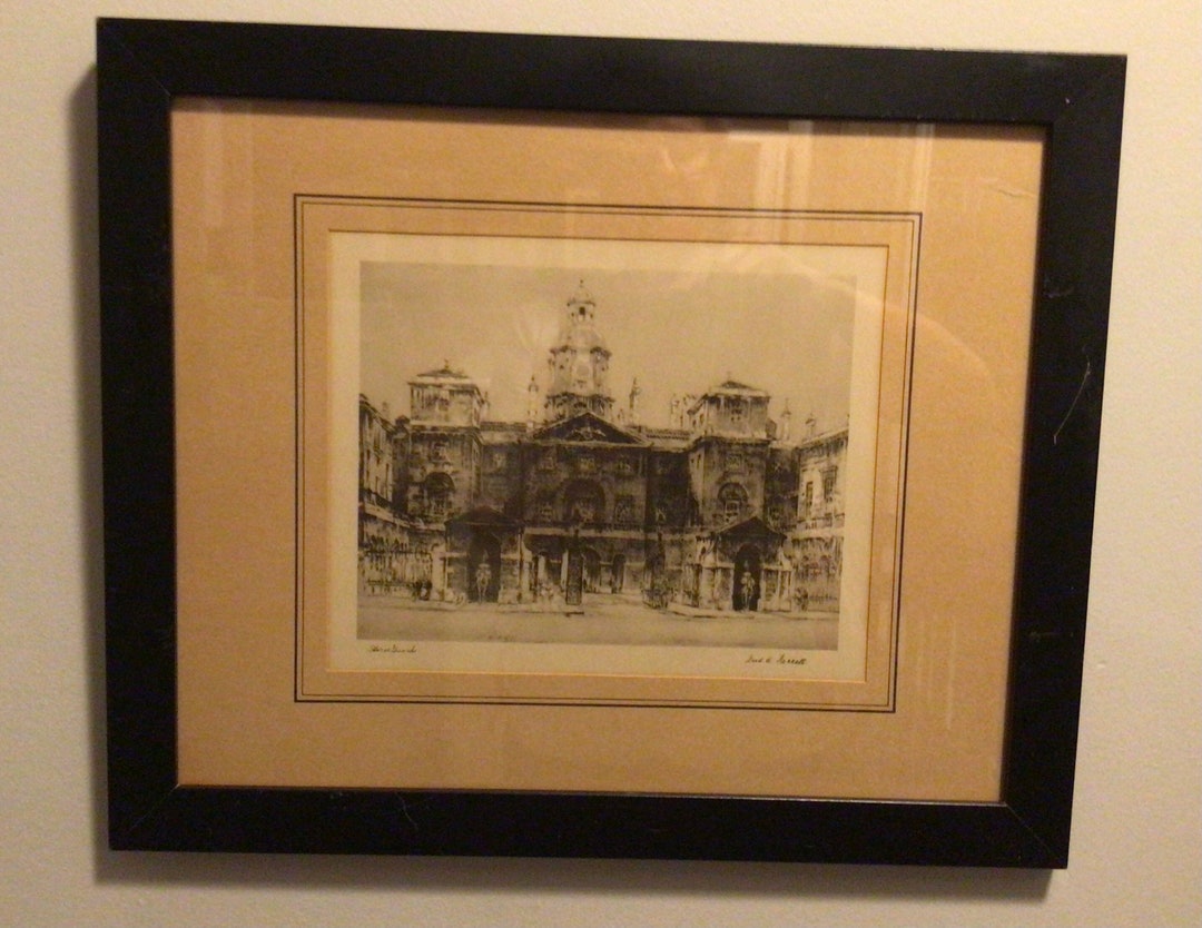 Fred A. Farrell Etching Print Horse Guards - Etsy