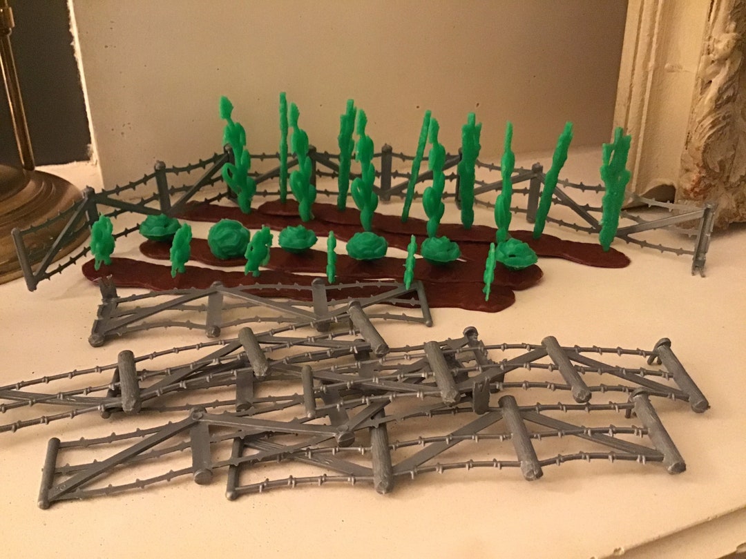 Plastic Miniature Farm Fence and Crops - Etsy