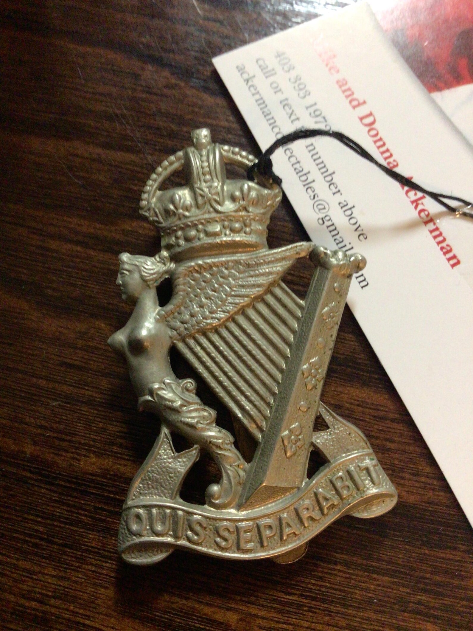 WWI WWII Irish Rifles Cap Badge - Etsy