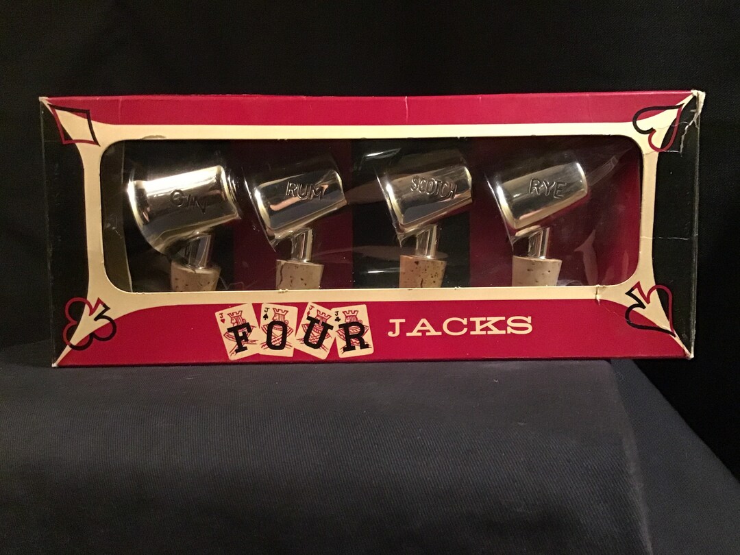 Four Jacks Jigger Kit by King Chromeware Payne Manufacturing 1950s ...