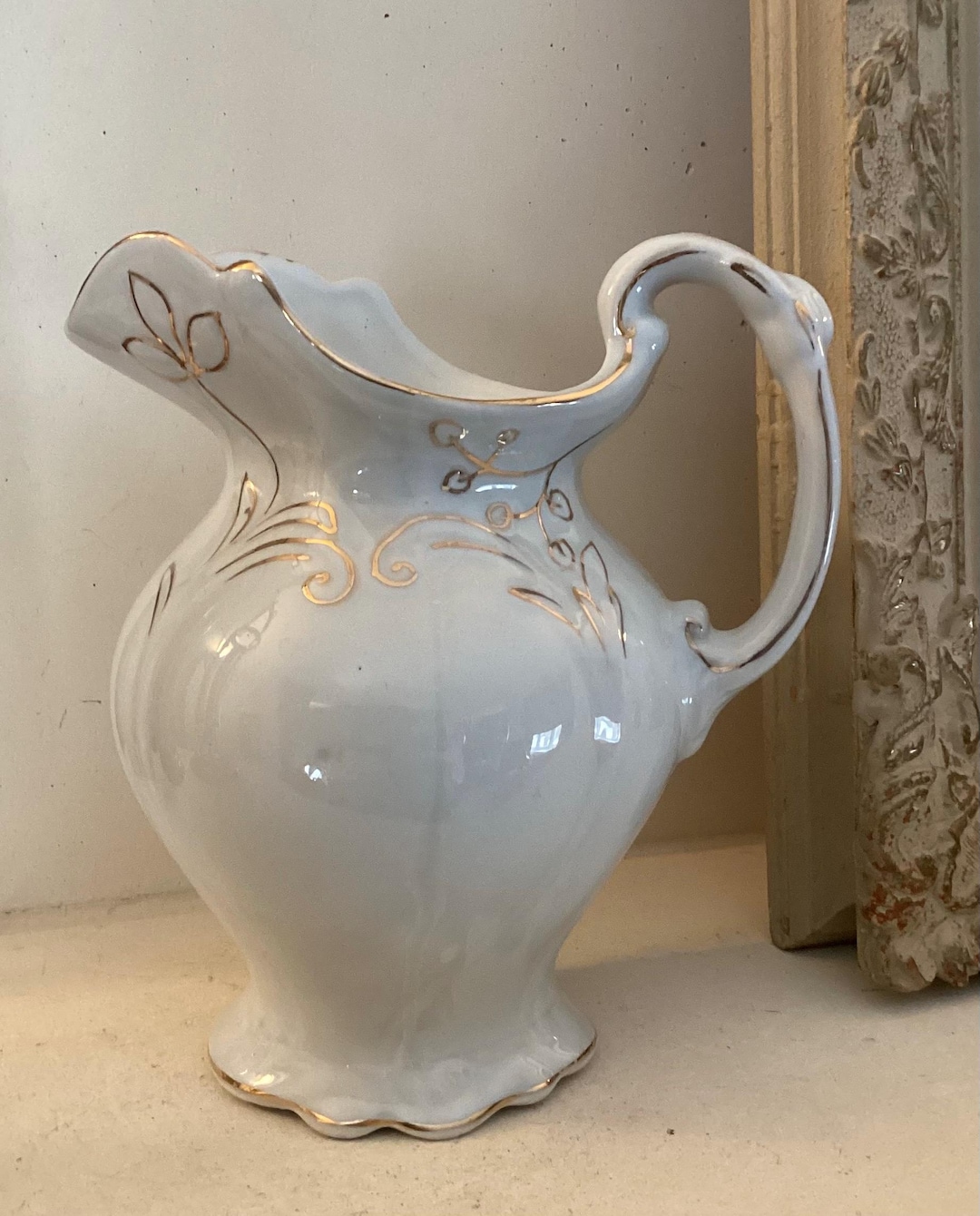 Dudson, Wilcox & Till Royal Semi-porcelain Washstand Pitcher White and ...