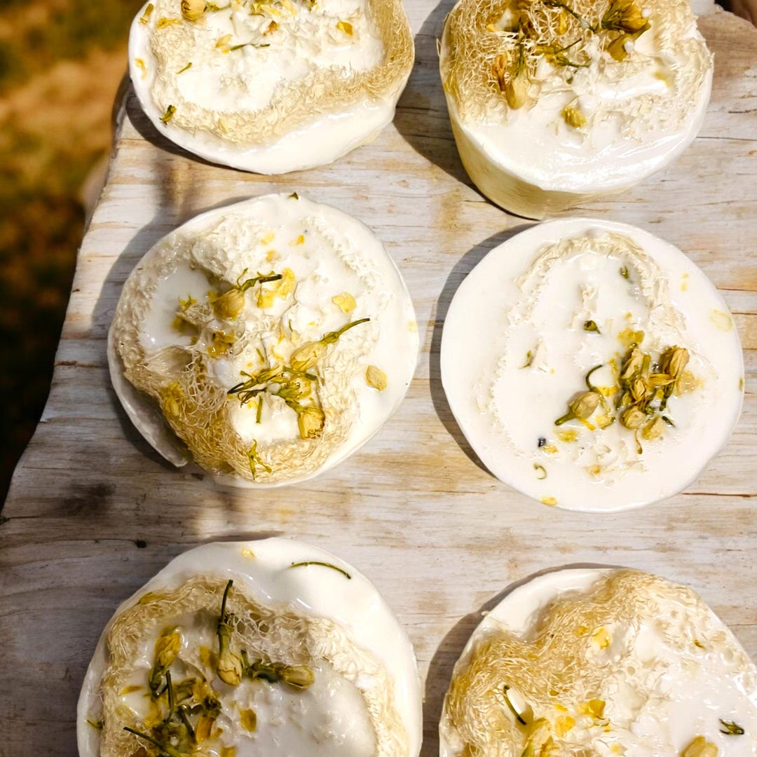 Milk of Beloved Loofa Spa Soap/ Bath Tea Set Self Love organic Cocoa ...