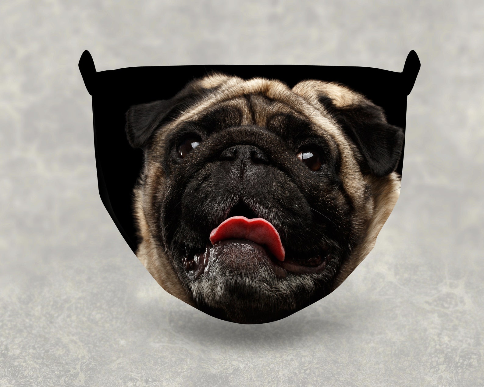 Cute Pug Face Mask Sublimation Face Mask Mouth Nose Cover | Etsy