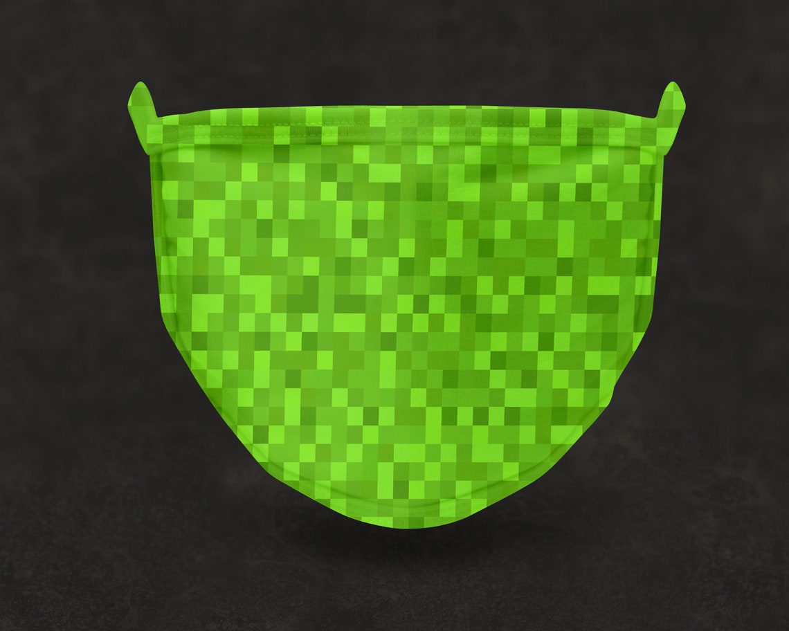 Minecraft Blocks Face Mask Comes With 5 Nose Crimps and Mouth | Etsy