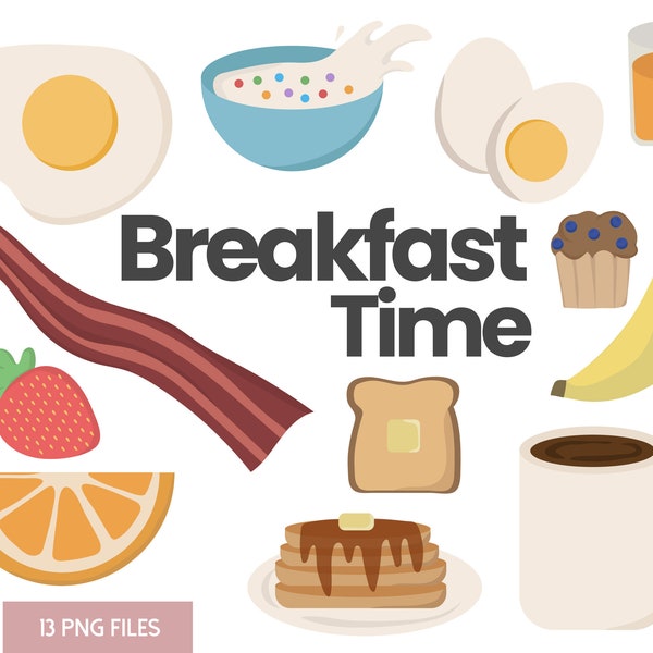 Breakfast Clip Art - Etsy