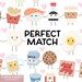 Perfect Match Clipart, Kawaii Food Clipart, Cute Food Clipart, Best ...