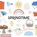 Springtime Clip Art, Springtime PNG. Spring Clipart Set, Nature Clip ...