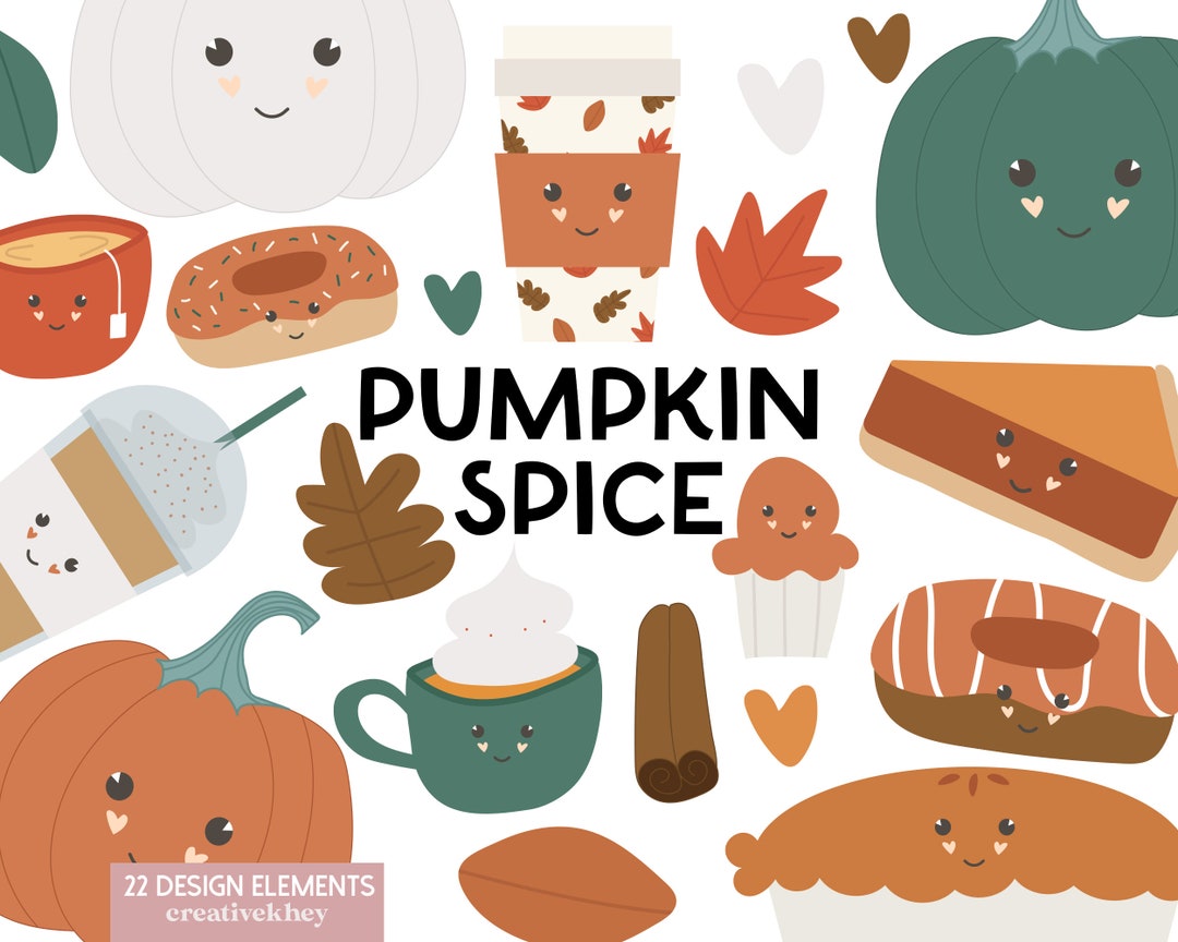 Pumpkin Spice Clipart, Cozy Fall Clipart, Fall PNG, Autumn Coffee Cup ...