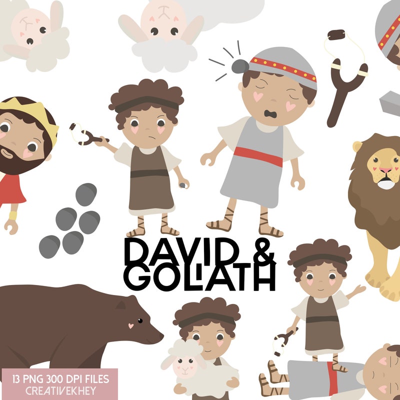 David and Goliath - Etsy