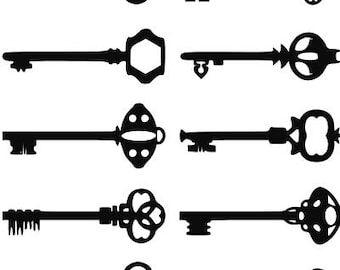 4 Pack of Key Stickers | Etsy