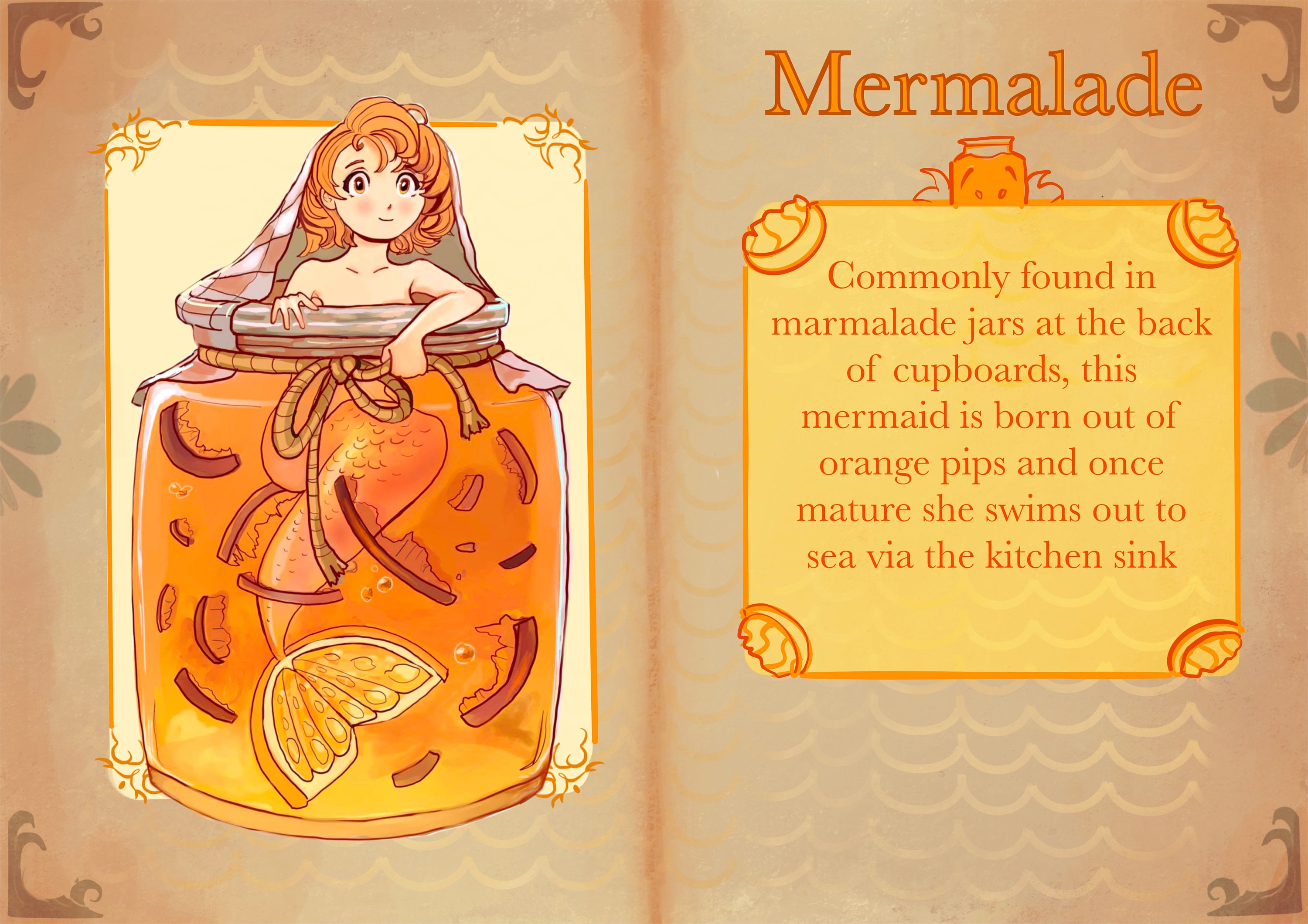 Marmalade, Mermaid Card, Pun, Cute, Original Artwork, Girls, Girly ...