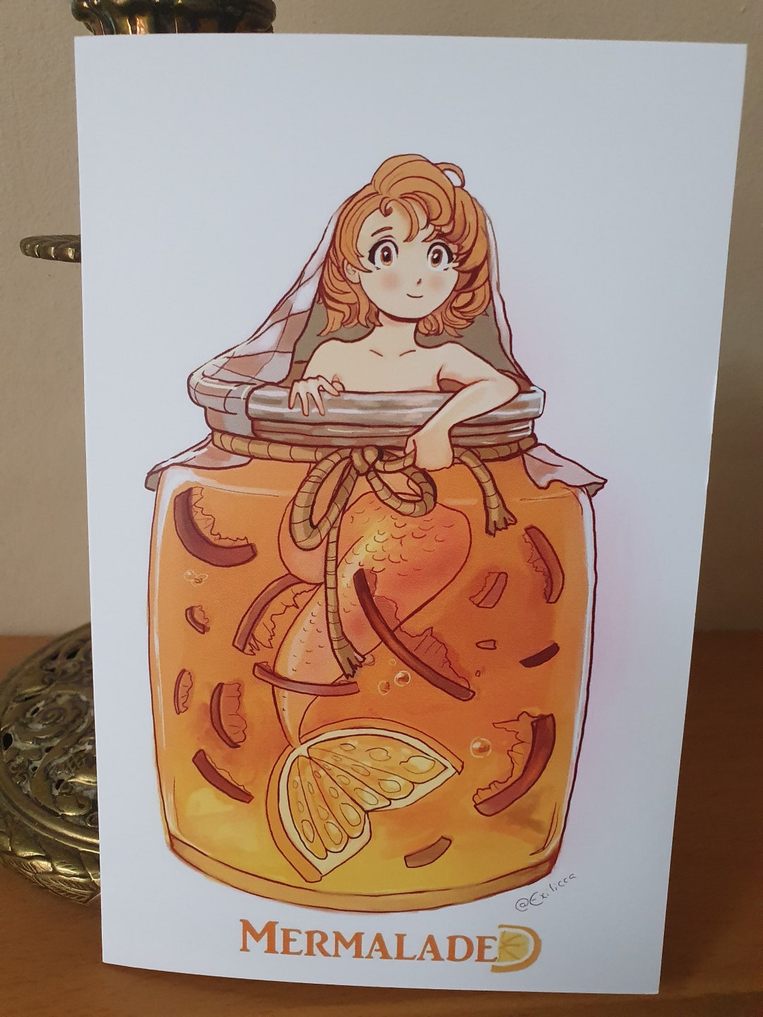 Marmalade, Mermaid Card, Pun, Cute, Original Artwork, Girls, Girly ...