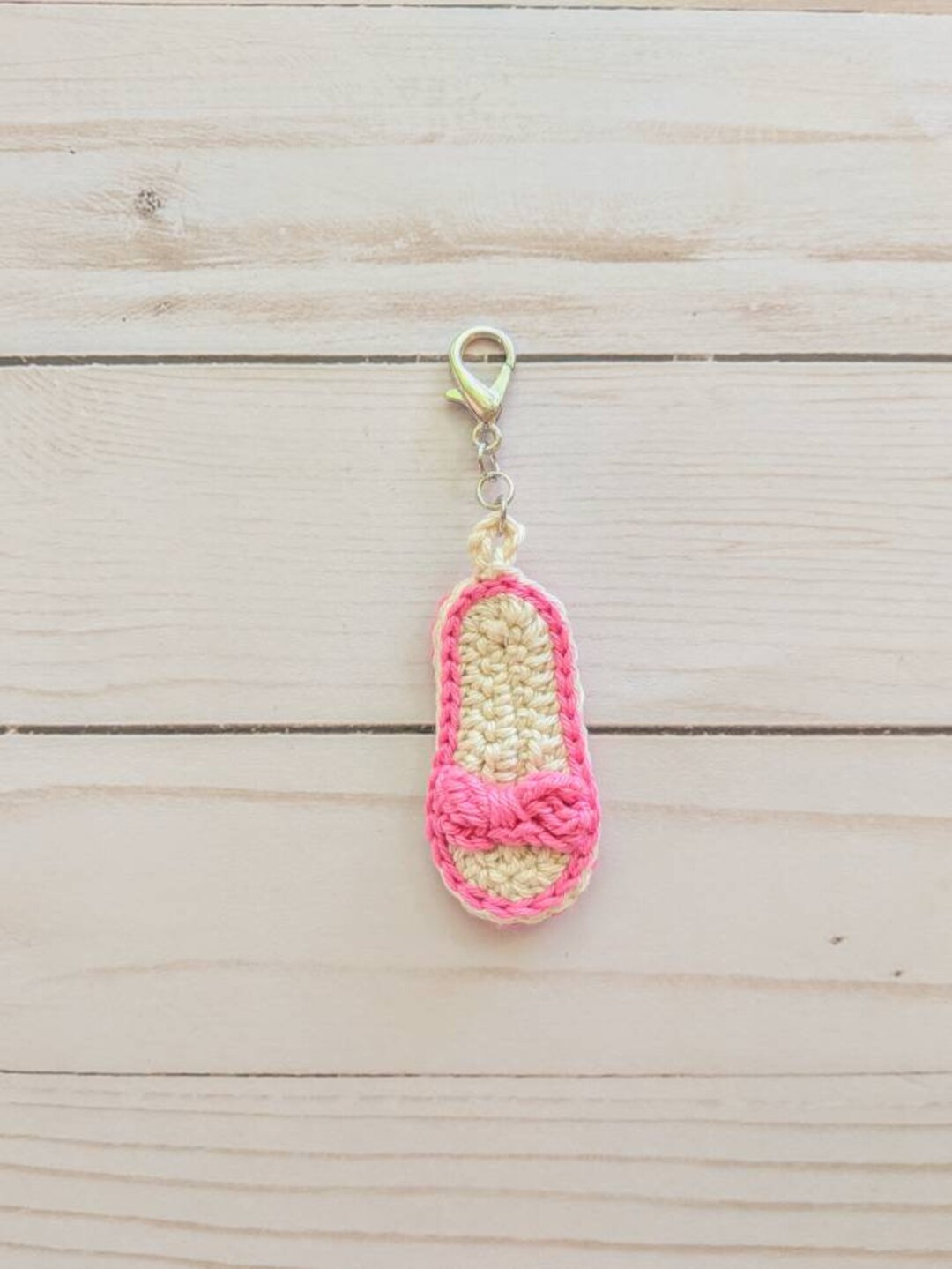 Sandal Keychain, Crochet Summer Sandal Charm, Beach House Gift ...