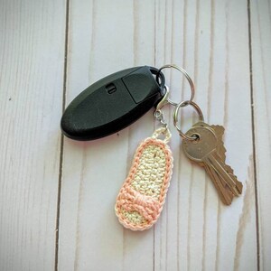 Sandal Keychain Crochet Summer Sandal Charm Beach House - Etsy