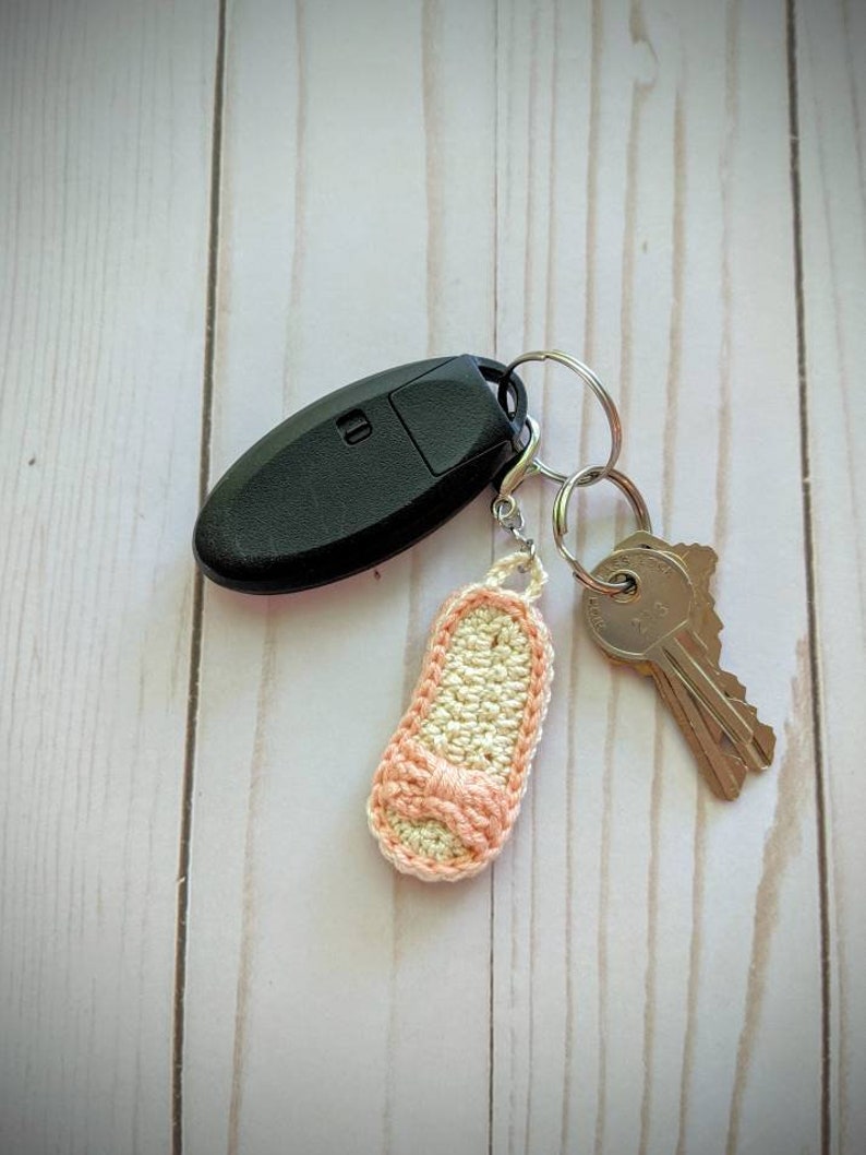 Sandal Keychain Crochet Summer Sandal Charm Beach House - Etsy